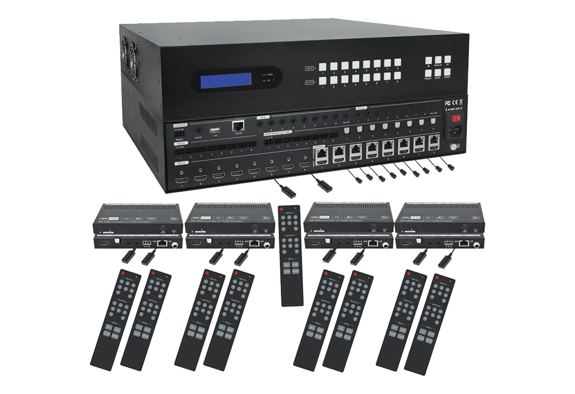 Labgear HD2-M888 18 Gbit 8x16 (8+8 mirrored) HDMI V2.0 Matrix Kit