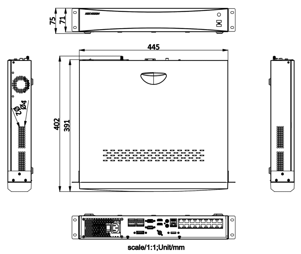 Hikvision DS-7732NXI-I4/16P/S(E) 32 Channel IP Acusense NVR with 16 PoE ...