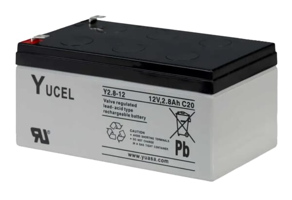 Yuasa Yuvolt Yucel Y2.8-12 2.8Ah 12V Sealed Lead Acid Rechargeable Battery