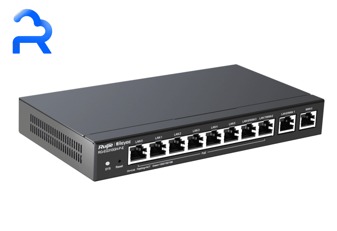 Ruijie RG-EG310GH-P-E Reyee 10-Port Cloud Managed PoE Load-Balancing Router