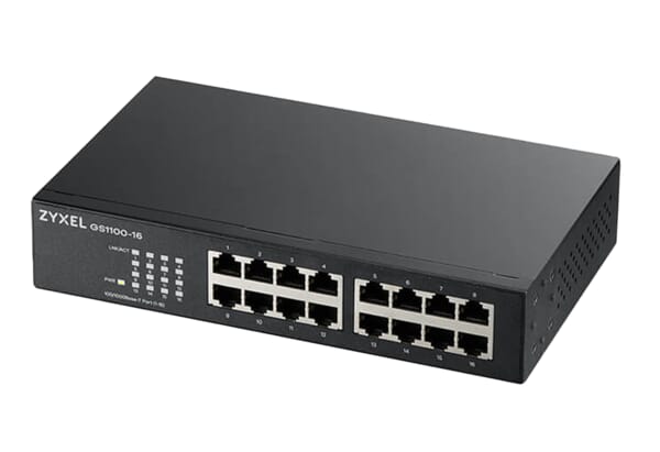 Zyxel GS1100-16 v3 16-Port Gigabit Unmanaged Switch Fits 10-Inch SOHO ...