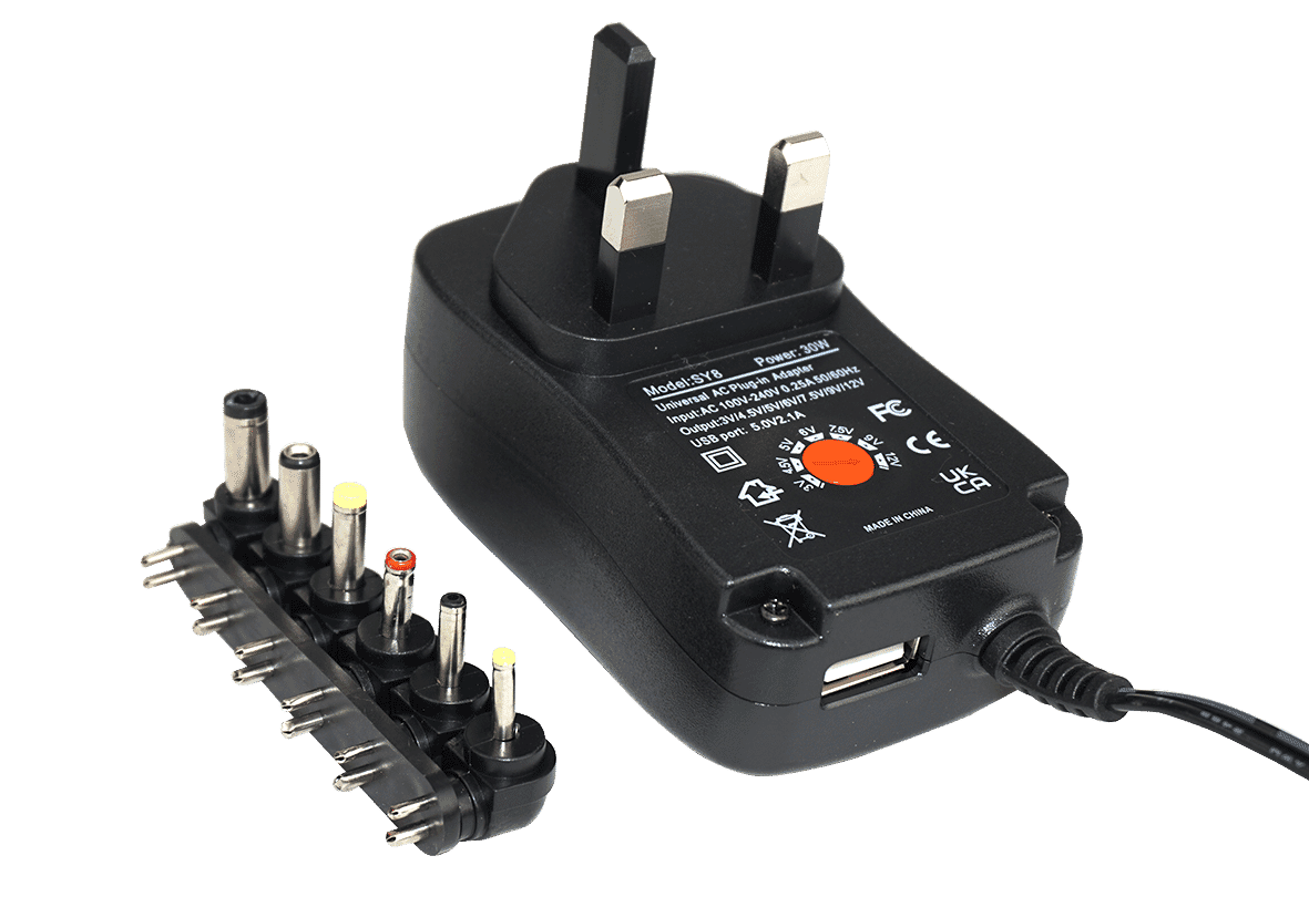 3-12V DC 18W Regulated Multi-voltage Power Supply