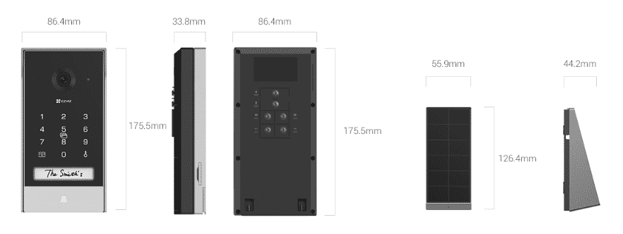 EZVIZ EP7 Smart Wireless Solar and Battery 2K Video Intercom with ...