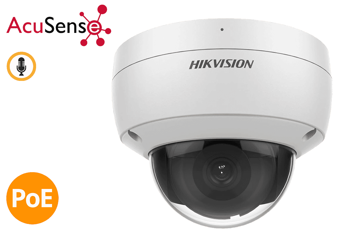 Hikvision DS-2CD2143G2-IU(2.8mm) 4MP Vandal Built-in Mic Fixed Dome IP ...