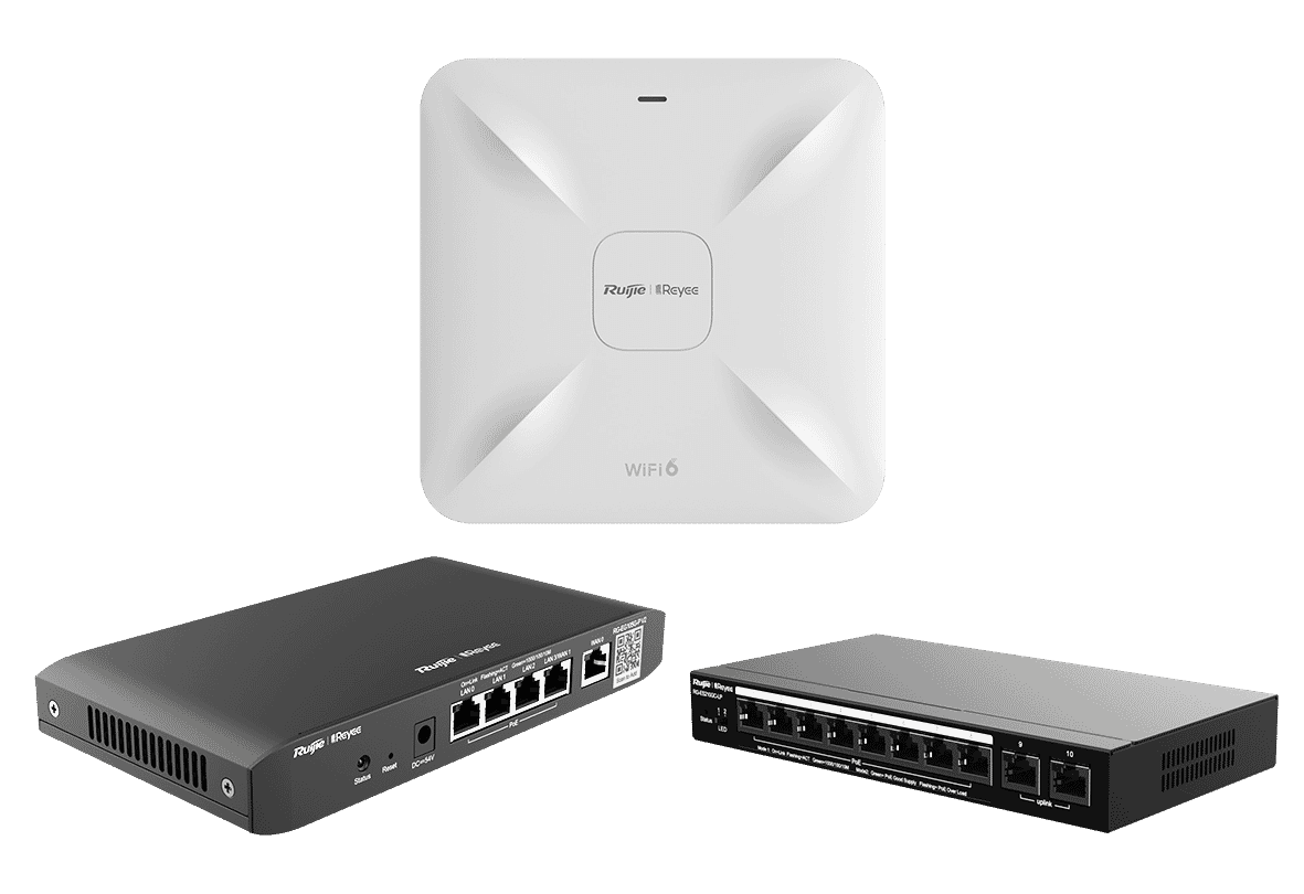Ruijie Starter Kit 2 (RG-EG105G-P V2, RG-RAP2260(G), RG-ES210GC-LP)
