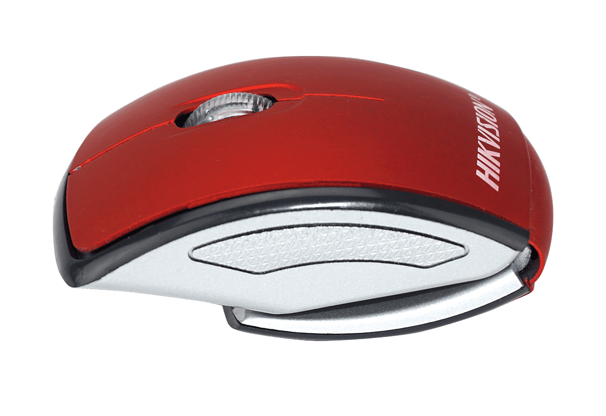 Hikvision Folding Wireless 2.4GHz USB Mouse Red