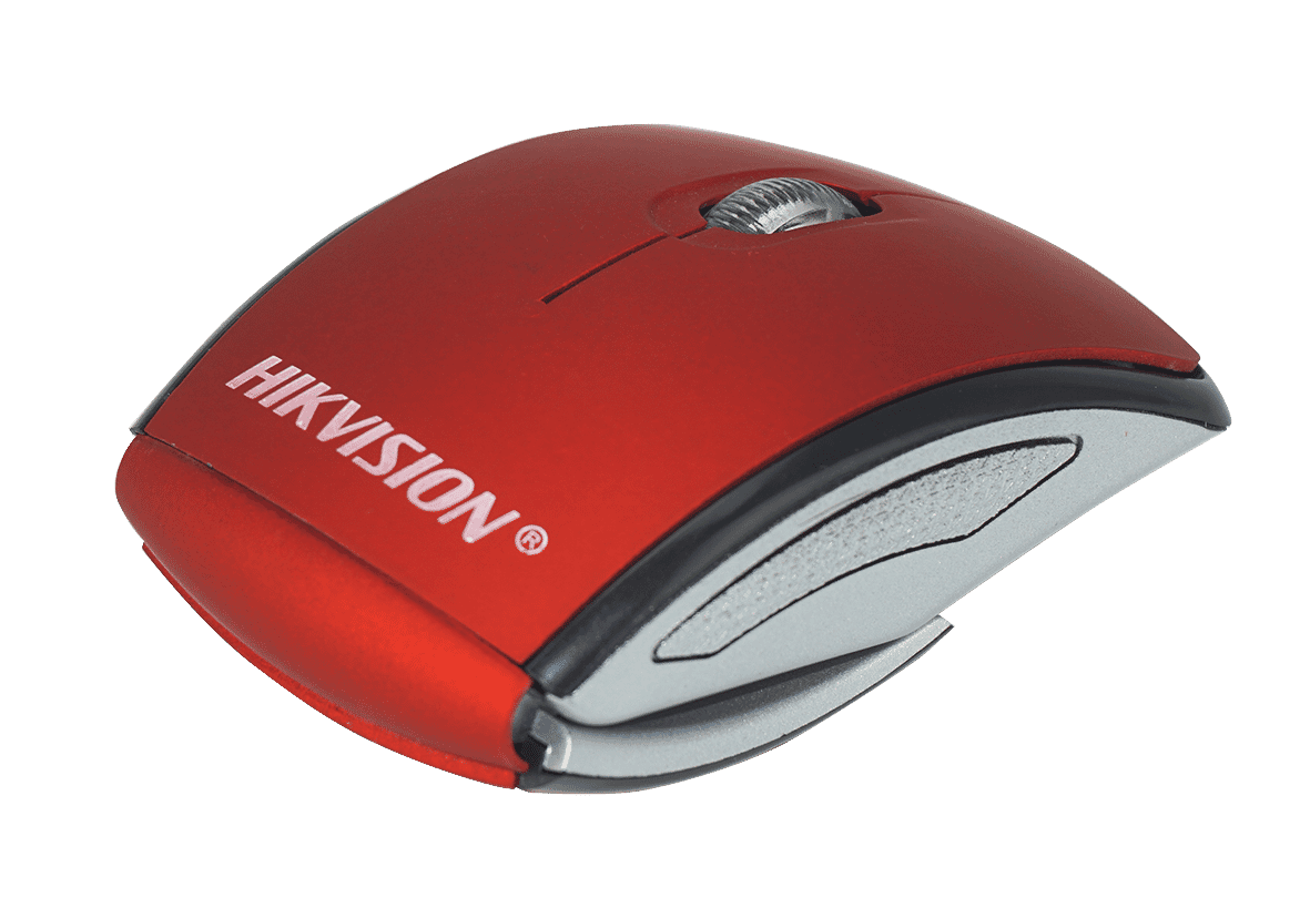 Hikvision Folding Wireless 2.4GHz USB Mouse Red
