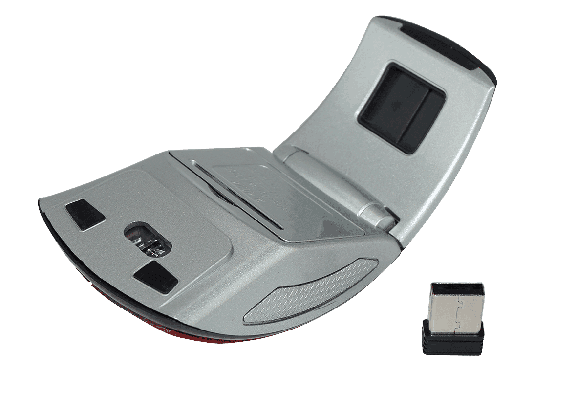 Hikvision Folding Wireless 2.4GHz USB Mouse Red