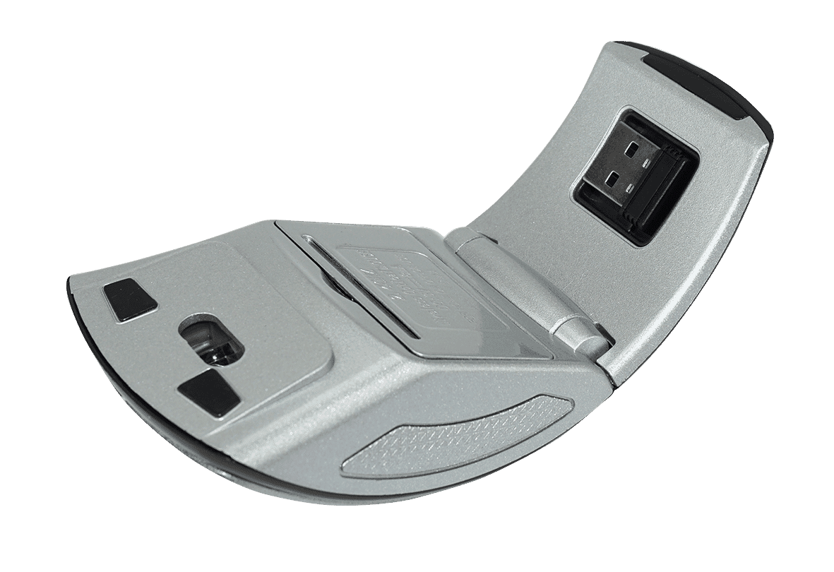 HiLook Folding Wireless 2.4GHz USB Mouse Silver