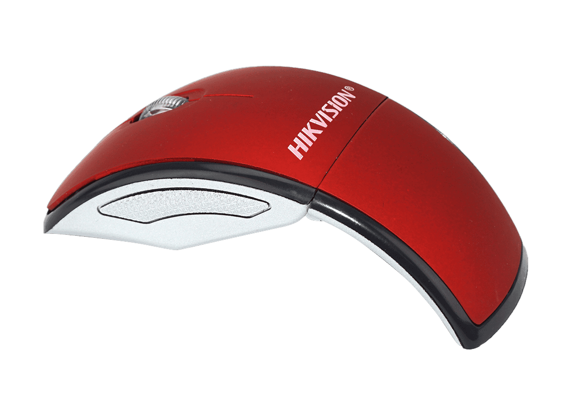 Hikvision Folding Wireless 2.4GHz USB Mouse Red