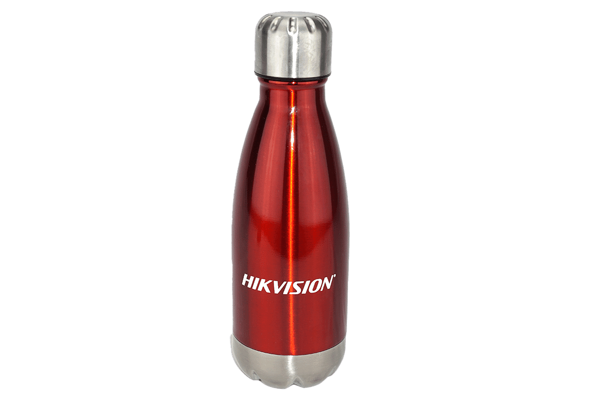 Hikvision 7-Inch Stainless Steel Anodised Red Water Bottle