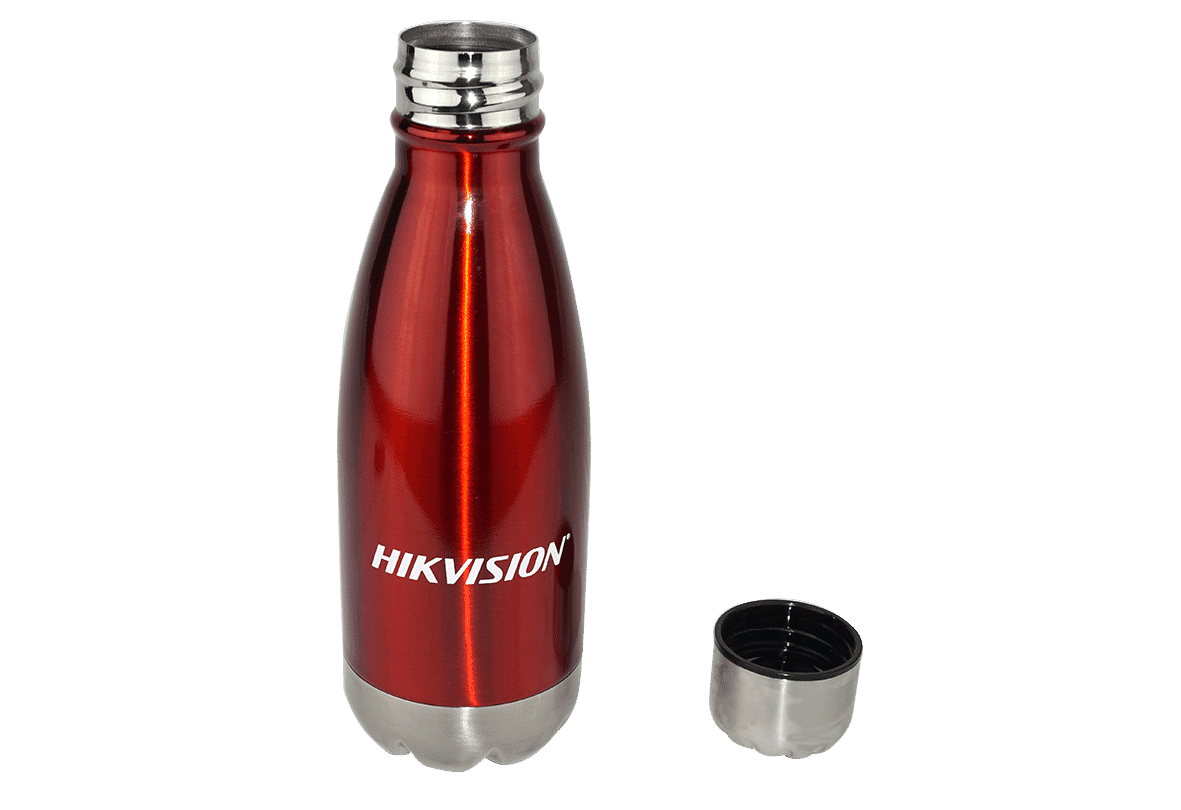 Hikvision 7-Inch Stainless Steel Anodised Red Water Bottle