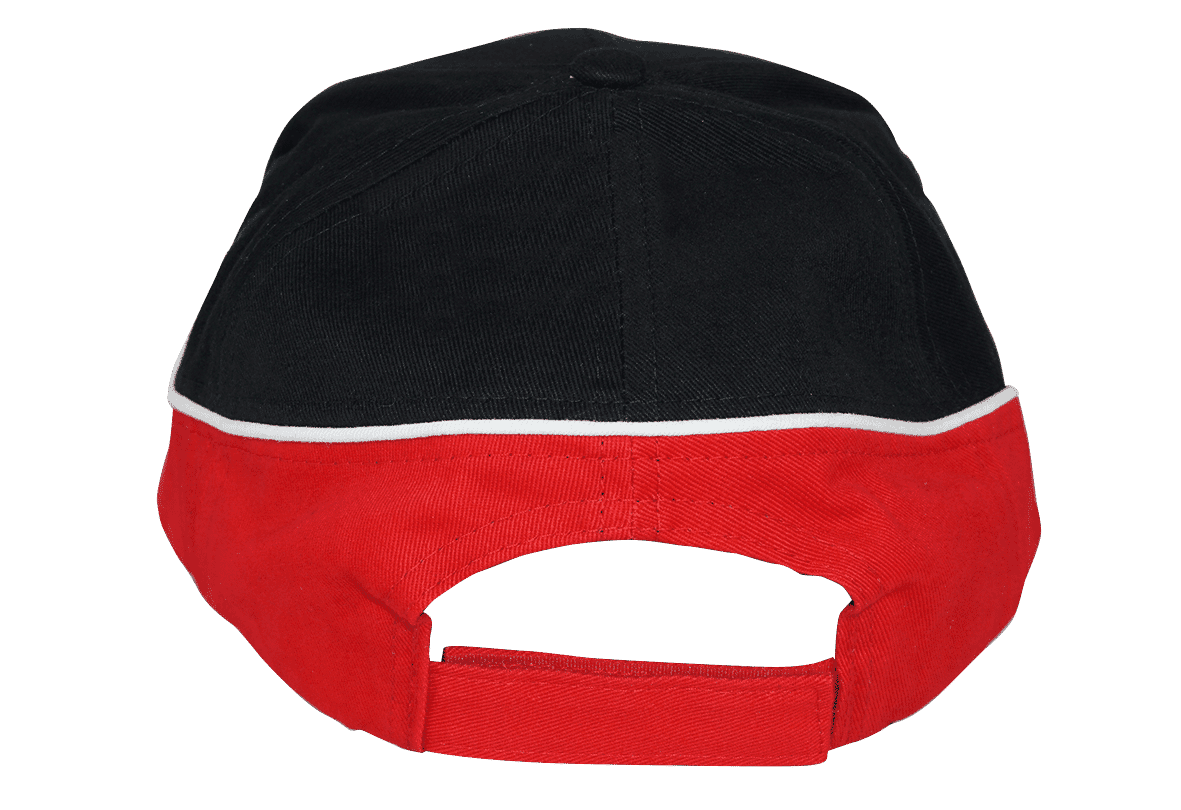 Hikvision Logo Adult One-Size Premium Baseball Cap Black / Red / White