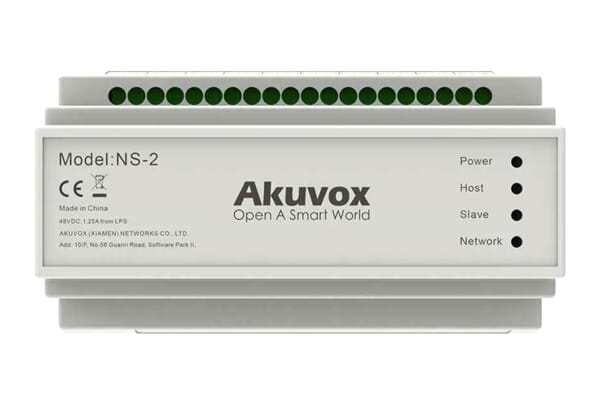 Akuvox NS-2 2-Wire IP Rail Mount Network Switch
