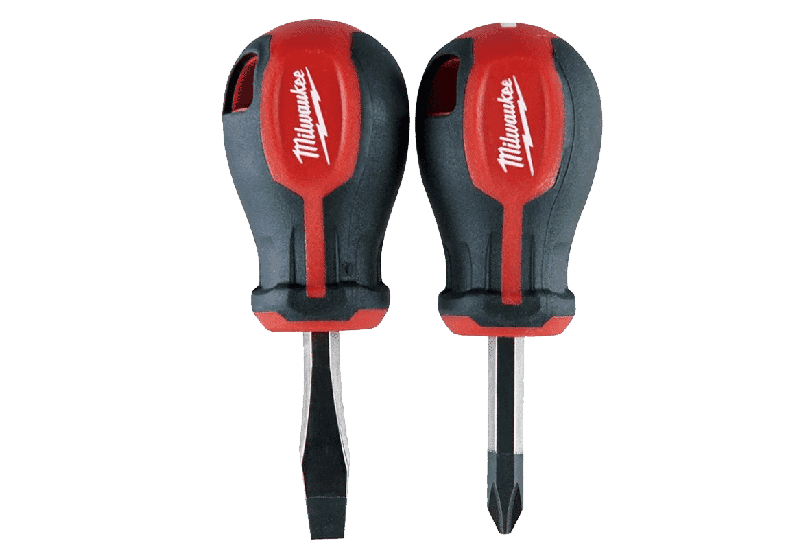 Milwaukee 2 Pcs Tri-Lobe Stubby SL and PZ Screwdriver Set