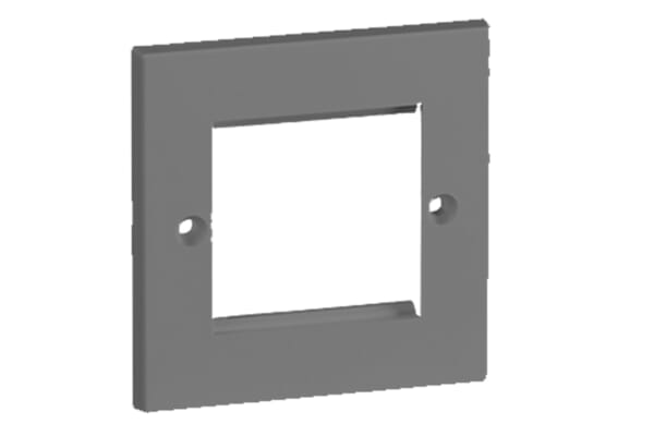 Single Gang 2 Module Flat Euro Faceplate Grey