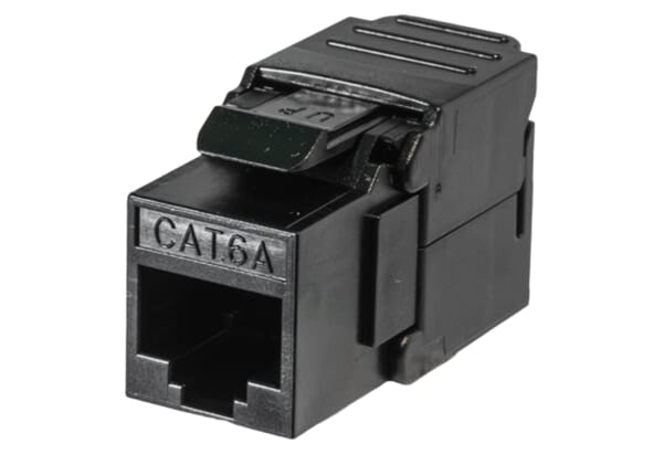 TUK Cat 6A UTP Toolless Unshielded Keystone Socket - Black
