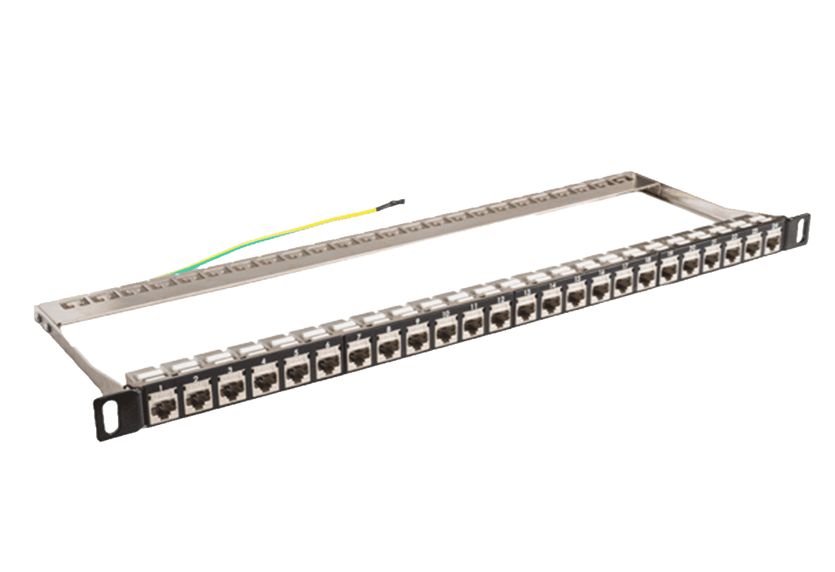 TUK Cat6A 24 Port 0.5U STP Coupler Panel