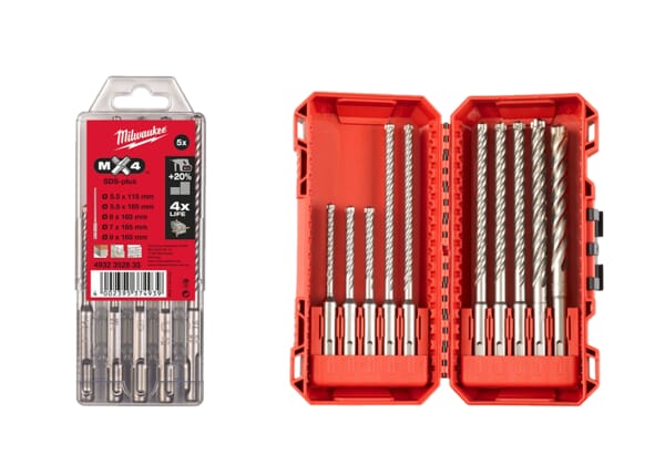 Milwaukee SDS+ (Set 2) 5 Pcs 5.5mm - 8mm MX4 Drill Bit Set