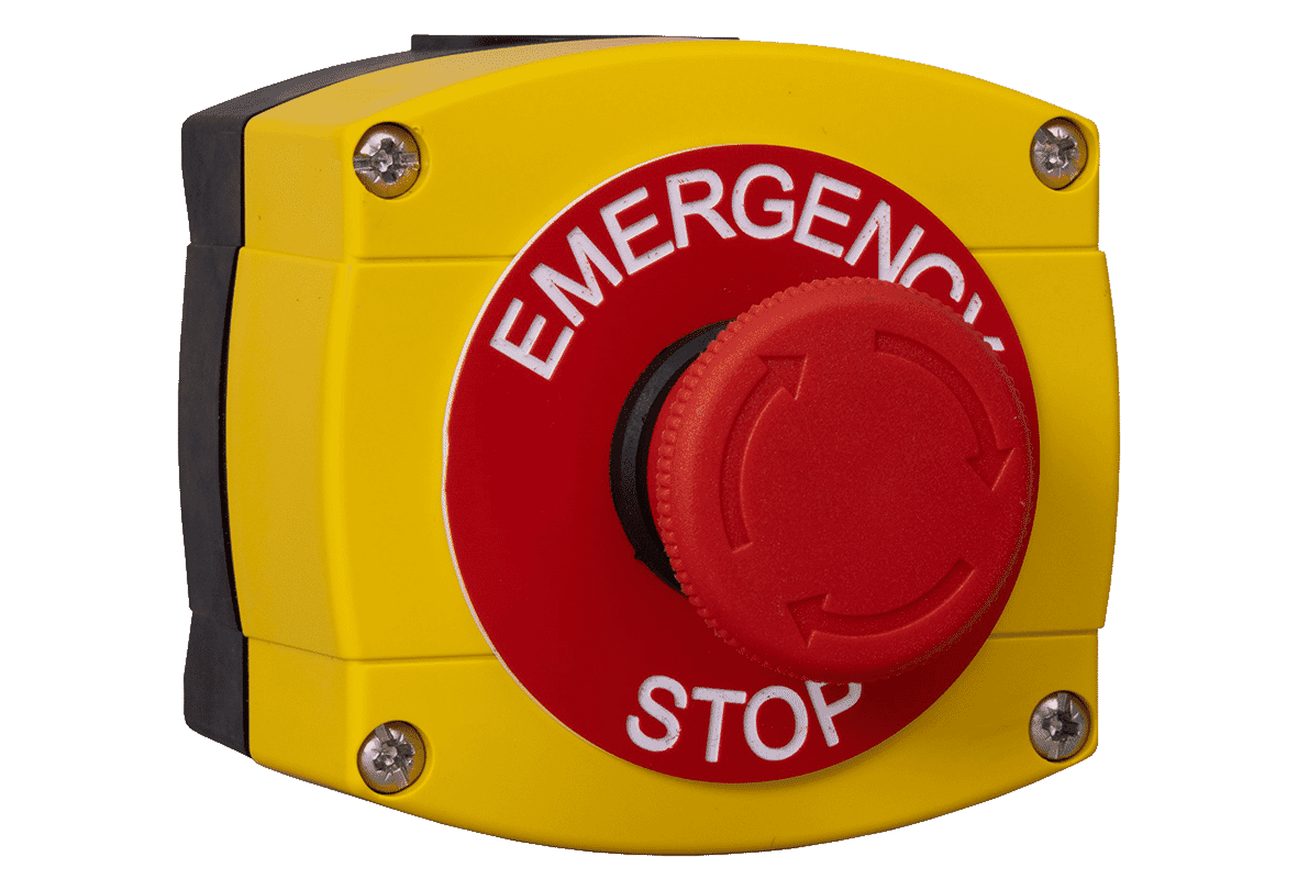 RGL WP66-Y/TTO/ES IP66 Rated - Emergency Stop Button - Surface Mounted