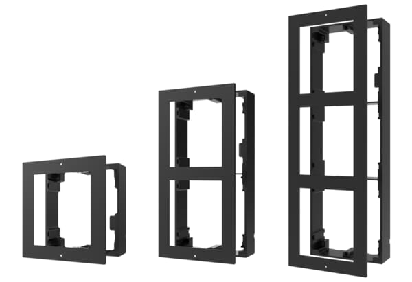Hikvision DS-KD-ACW3/BLACK Stainless Steel Surface Mount Intercom Frame ...