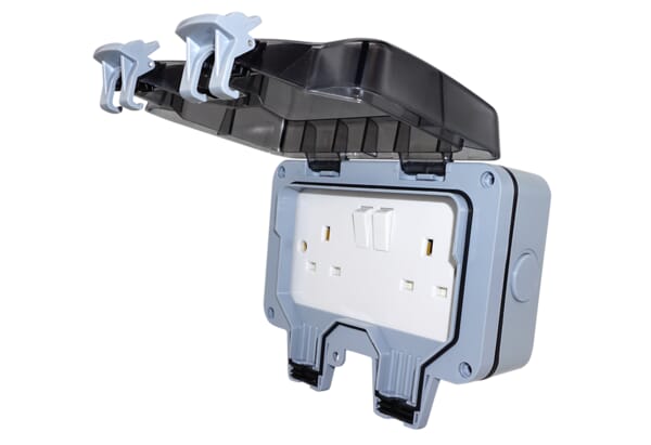 SLX 2-Gang IP66 Weatherproof Outdoor 13A 230V Covered Main Sockets