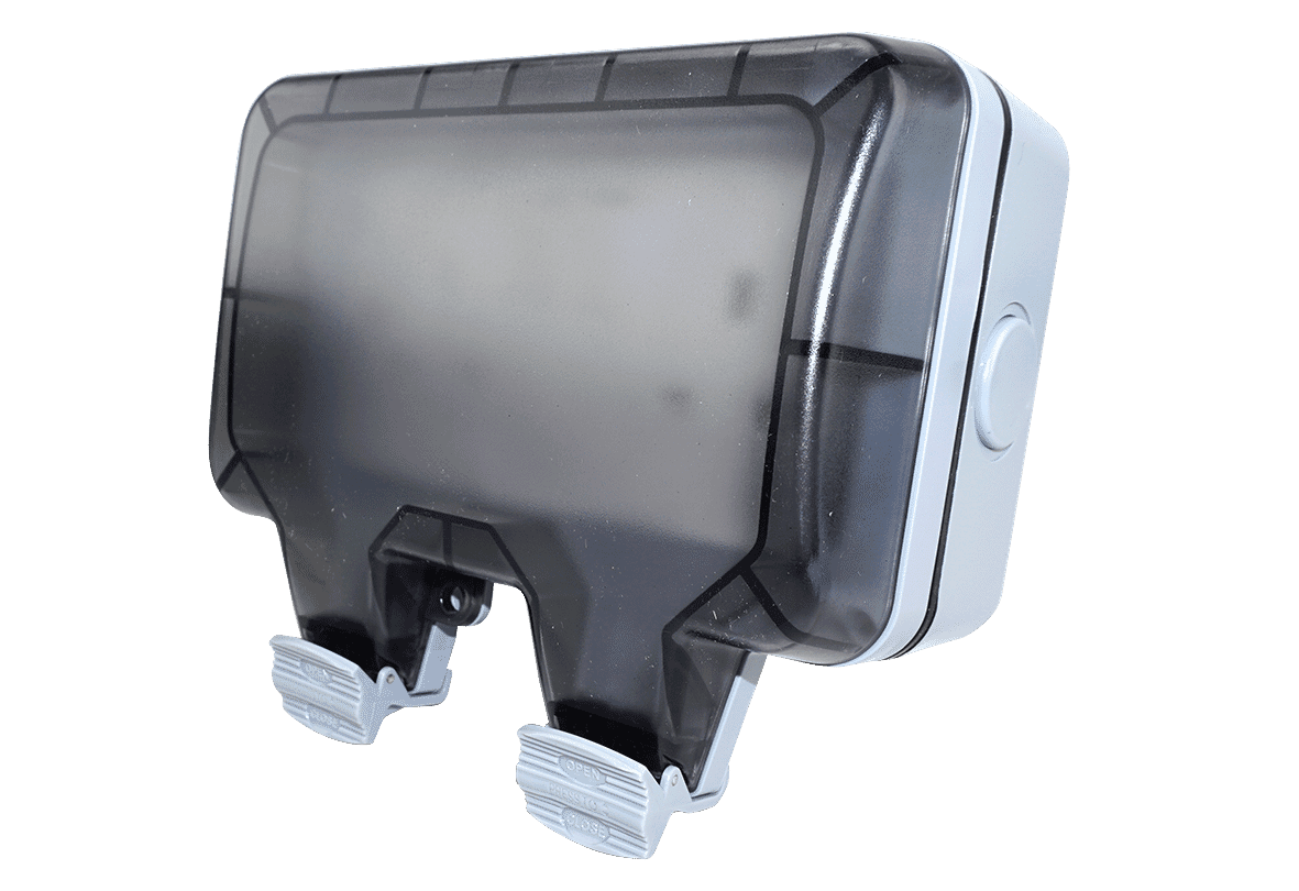 SLX 2-Gang IP66 Weatherproof Outdoor 13A 230V Covered Main Sockets ...