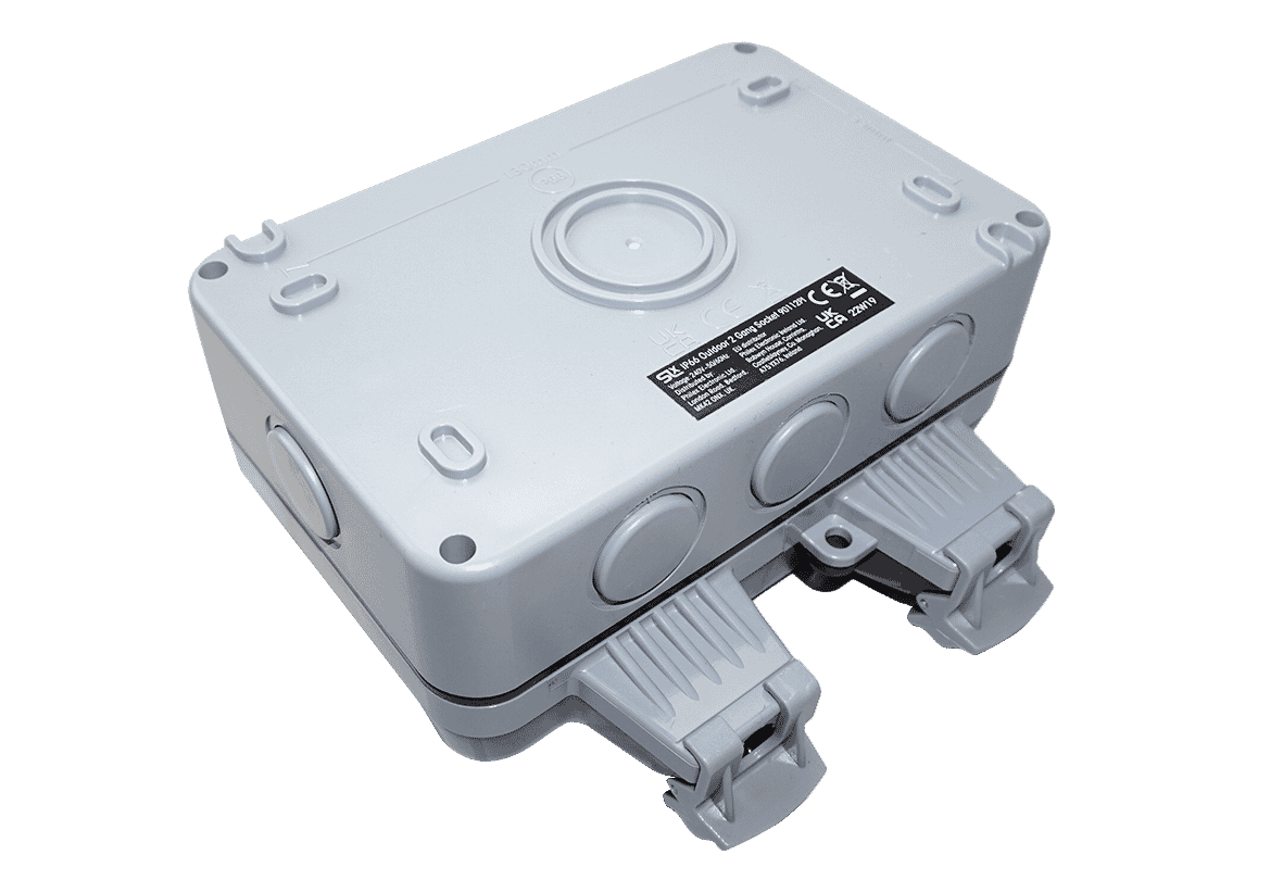 SLX 2-Gang IP66 Weatherproof Outdoor 13A 230V Covered Main Sockets