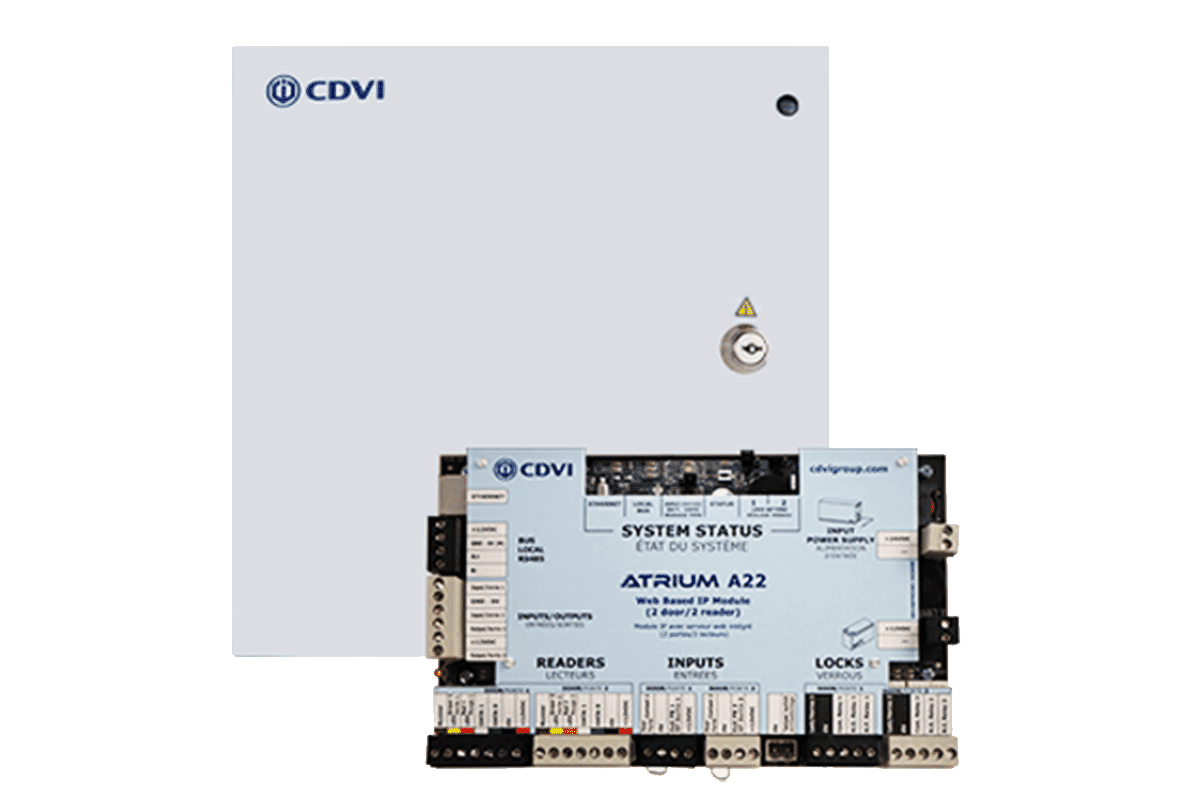 CDVI A22 ATRIUM 2-door Controller Expander in Metal Case | Connectec.uk