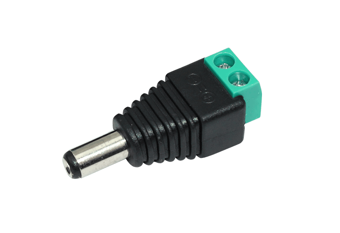 2.1mm Male DC Barrel Connector with Screw Terminals (10pc) | Connectec.uk