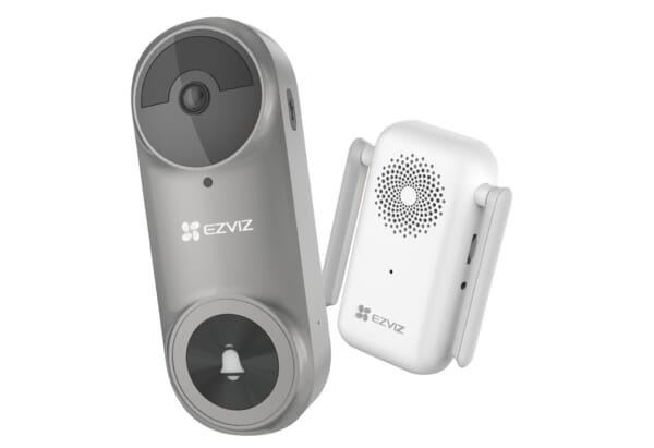 EZVIZ DB2 PRO Grey 5MP Battery Powered Wi-Fi Video Doorbell with AI ...