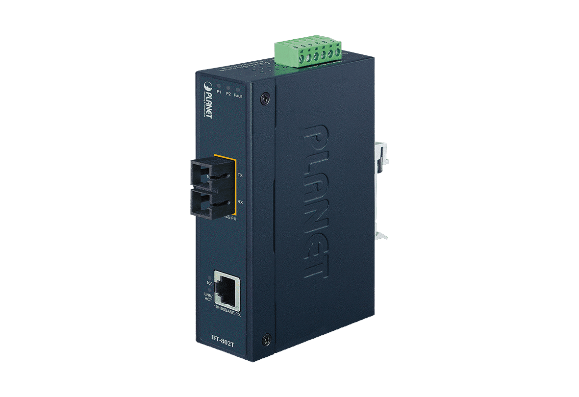 Planet IFT-802T Slim Industrial Multi Mode Media Converter SC