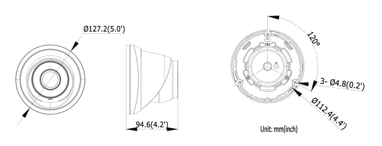 HiLook IPC-T250H-MU/GREY 5MP IP Turret Camera 2.8mm | Connectec.uk