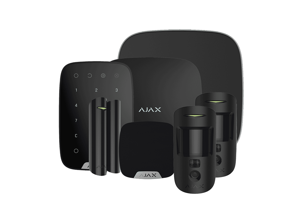Ajax Kit 3 Cam Plus DD Black | Connectec.uk
