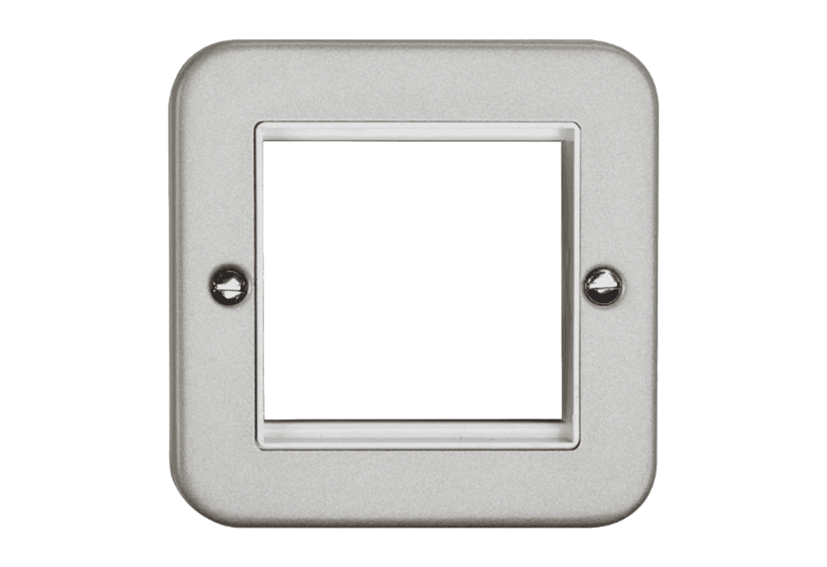 Deta Vimark Metalclad Single Gang Faceplate for 50x25mm Euro Modules ...