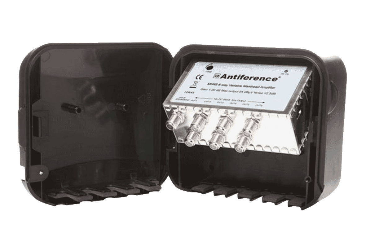 Antiference MHK6 6 Way Masthead Amplifier with PSU 1-20db | Connectec.uk