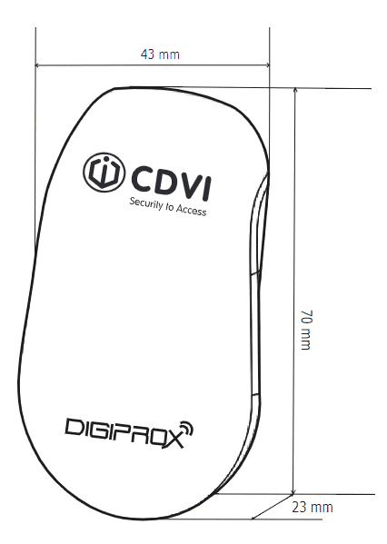 CDVI NANO-PB Mini Proximity Reader with Multi Coloured Status LED ...