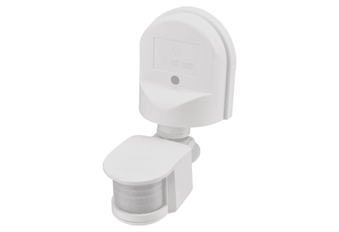 Wall Mount Tilt and Swivel 180° 12m PIR Infrared Motion Detector White