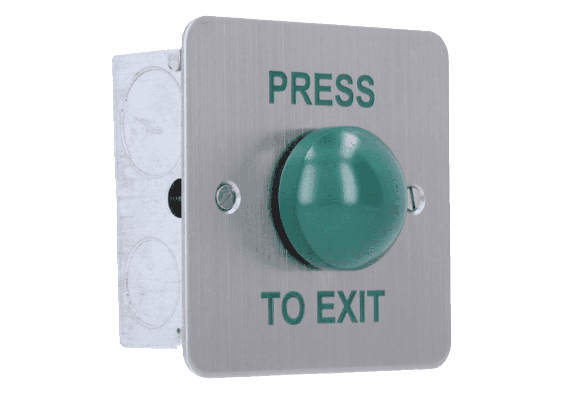 CDVI Stainless Steel Domed Push to Exit Button Flush Mount | Connectec.uk
