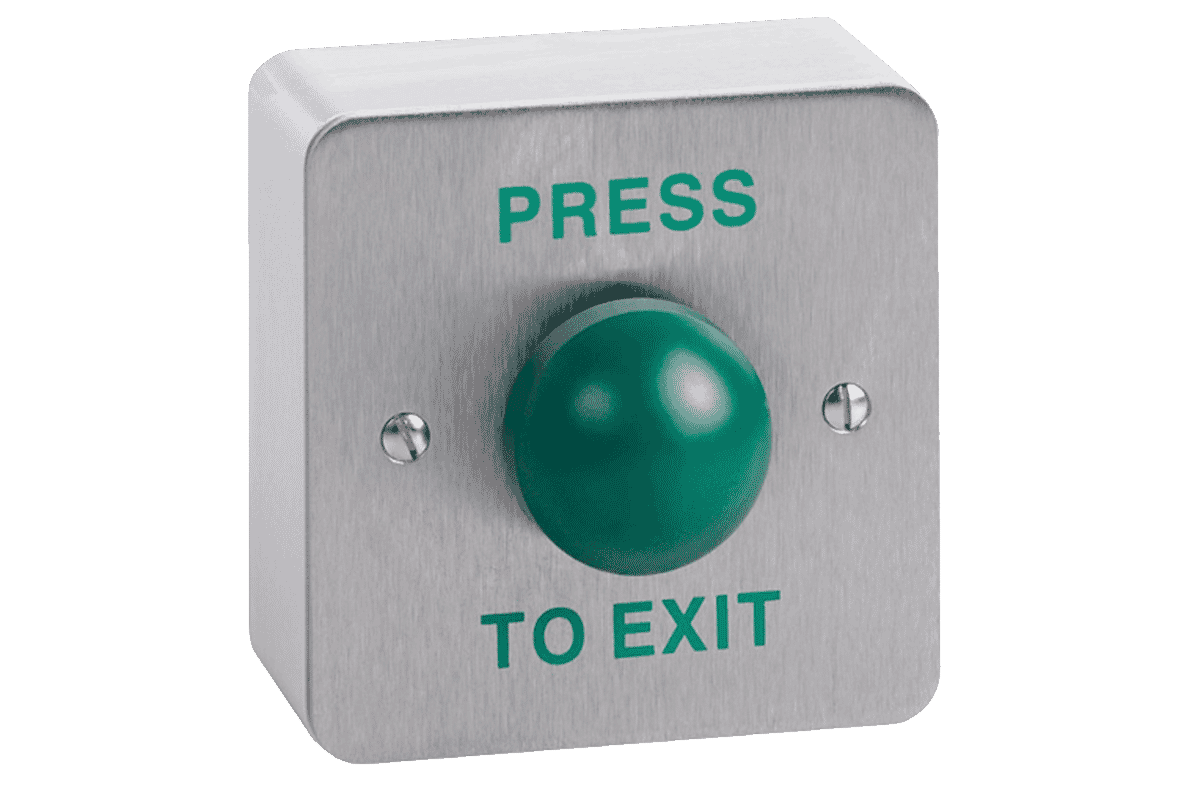 CDVI Stainless Steel Domed Push to Exit Button Surface Mount | Connectec.uk