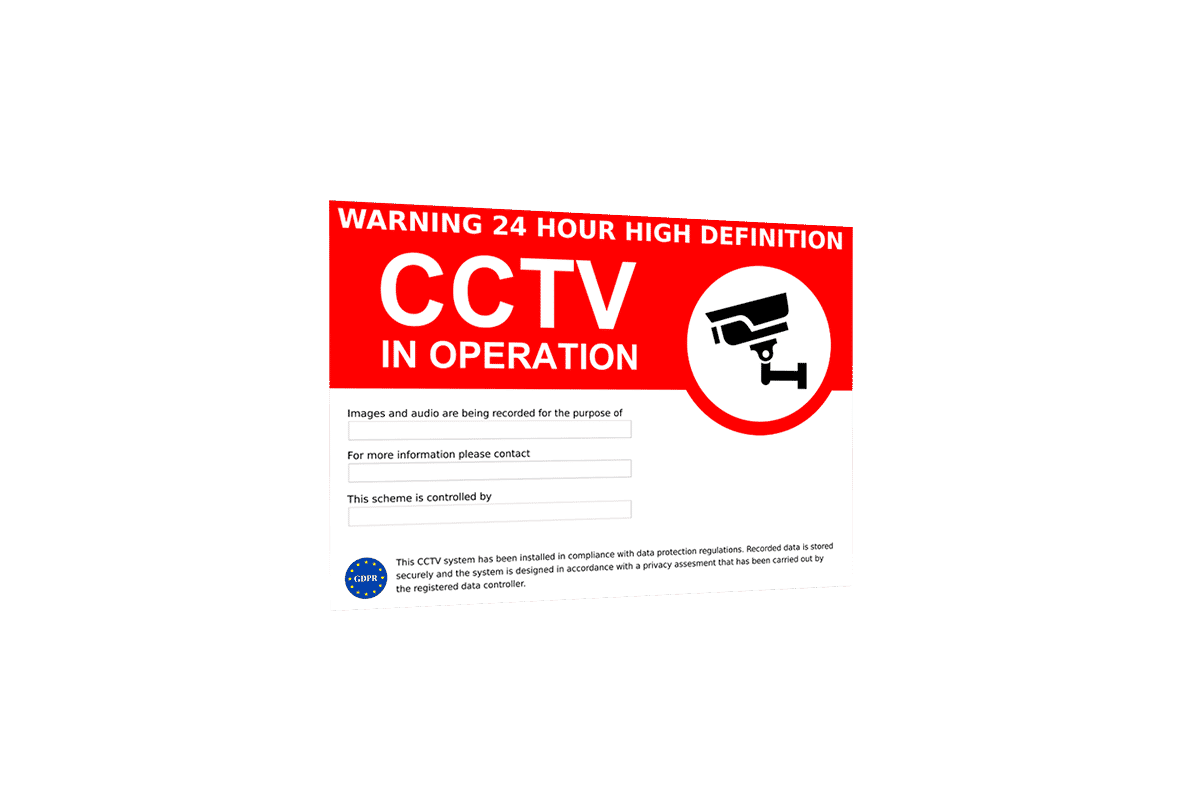 A4 Outdoor CCTV Warning Sign Foamex