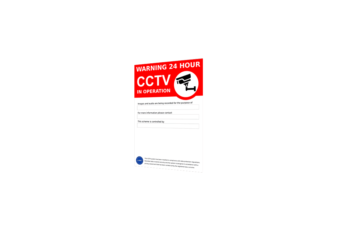 A5 Outdoor CCTV Warning Sign Foamex | Connectec.uk