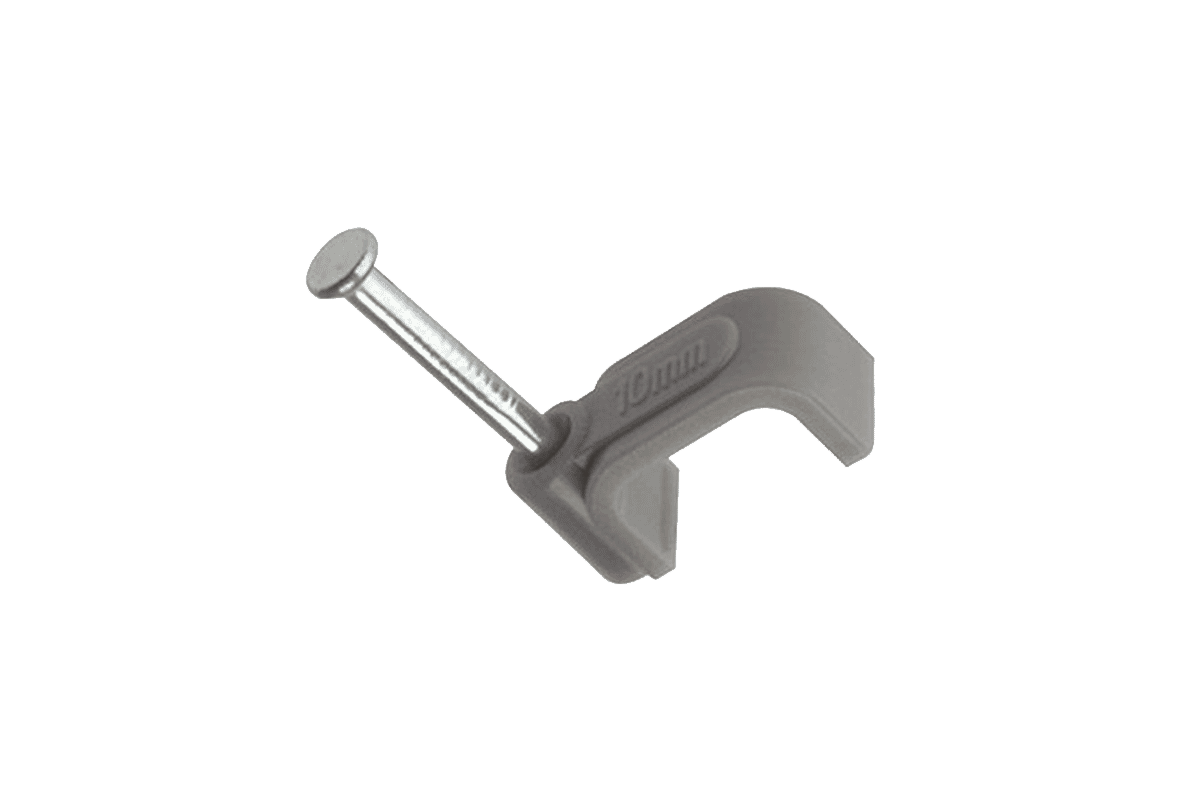 Twin and Earth Cable Clips 1.5mm Grey 100 Pack | Connectec.uk
