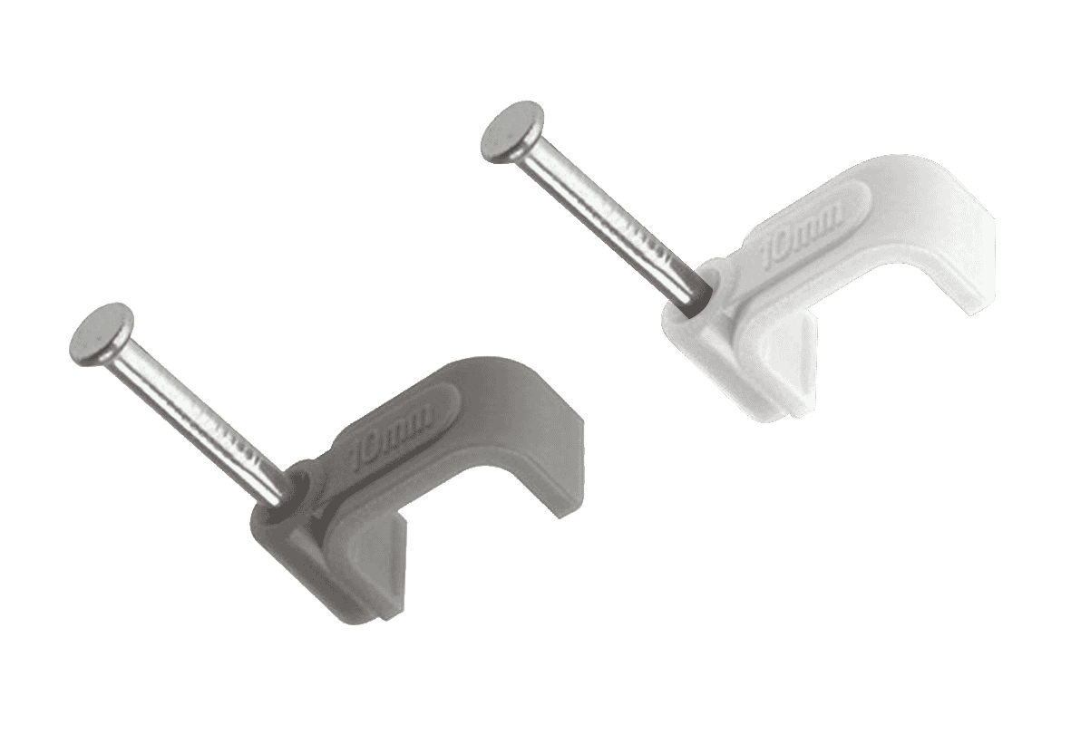 Twin and Earth Flat Cable Clips Box of 100