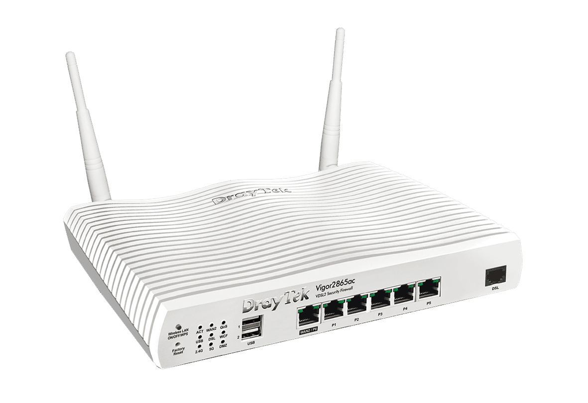 Draytek Vigor 2865ac Multi-WAN AC1300 Wireless VDSL VPN Router ...