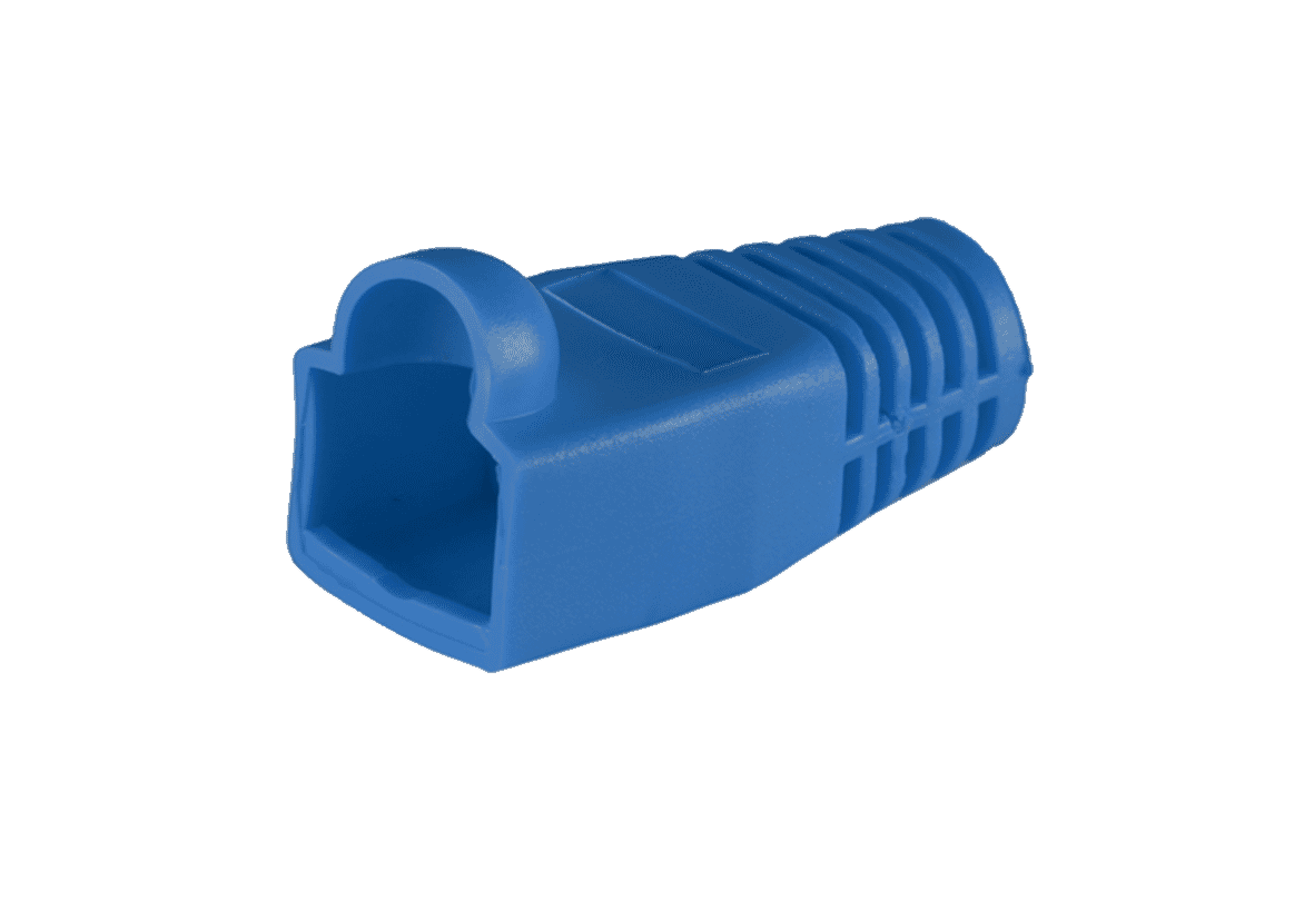 Blue RJ45 strain relief boot hood (10pc)