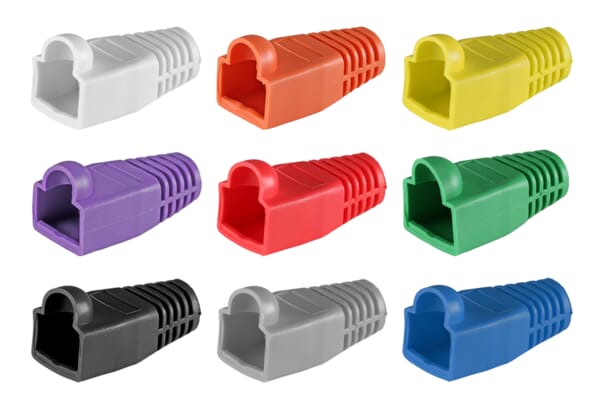 Blue RJ45 strain relief boot hood (10pc)