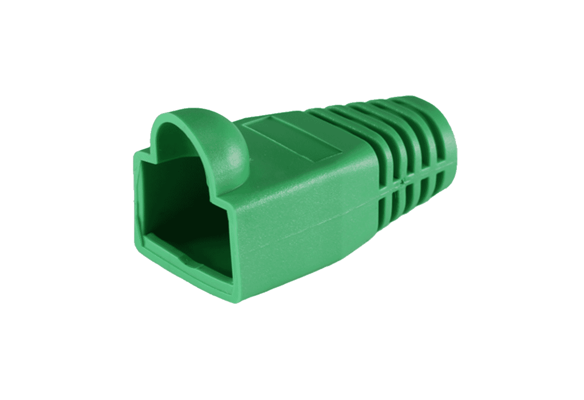 Green RJ45 strain relief boot hood (10pc)