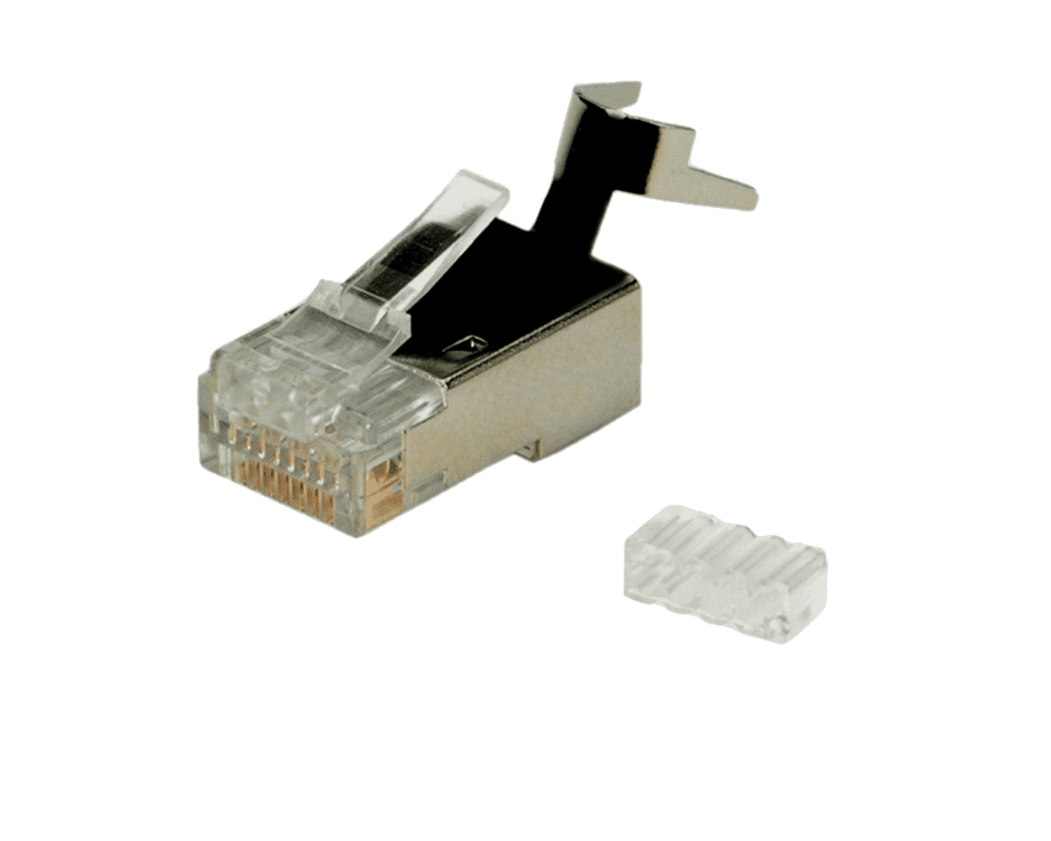 Cat 6 Premium FTP Shielded RJ45 Modular Plugs for Solid Wire (10pc ...