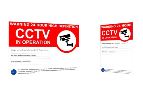 Outdoor CCTV Warning Signs GDPR / DPA Compliant